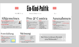Ein kind erklärt politik, Ein-kind-politik einfach erklärt