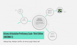 Arizona Articulation Proficiency Scale- Third Edition by Anna Leigh ...