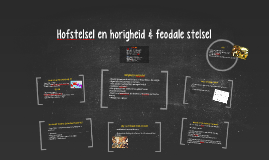 Hofstelsel en horigheid & feodale stelsel by Marre de Vries on Prezi