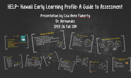 HELP- Hawaii Early Learning Profile: A Guide to Assessment by Lisa Anne ...