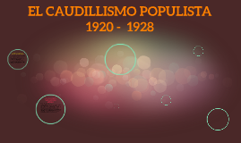 EL CAUDILLISMO POPULISTA by Jess Mendoza on Prezi