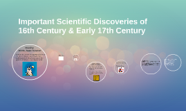 Important Scientific Discoveries of 16th Century & Early 17t by Hiroko ...