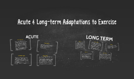 Acute & Long-term Adaptations to Exercise by Connor Milne on Prezi
