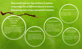 Very small and very big numbers in nature - comparing size of different ...