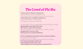 The Creed of Phi Mu by Meghan Novotny on Prezi