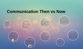 Communication Then vs Now by Desiree Becker on Prezi