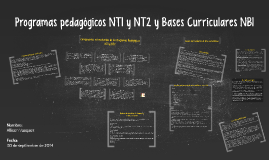 Programas pedagogicos NT1 y NT2 y Bases Curriculares NB1 by Allison ...