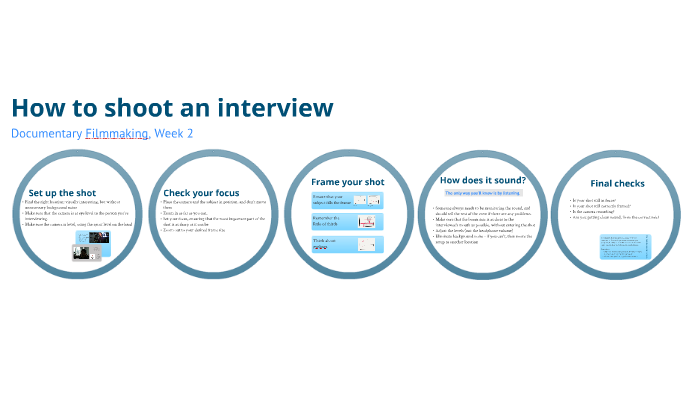 Documentary Filmmaking - How to shoot an interview by Dyfrig Jones on Prezi