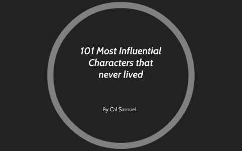 101 Most Influential Characters that never lived by cal samuel