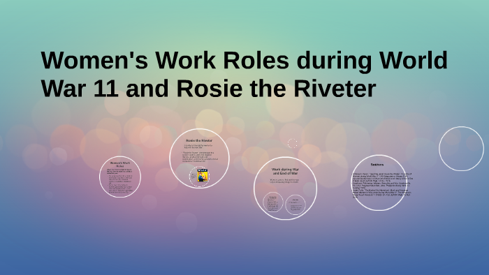 Women's Work Roles during World War 11 and Rosie the Riveter by Amber ...