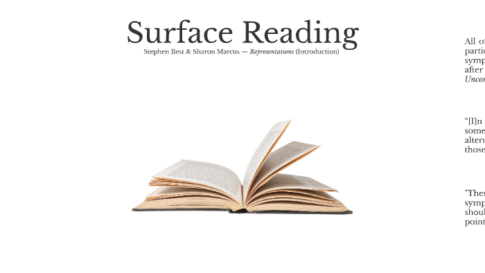SURFACE READING by Akshat Datta on Prezi