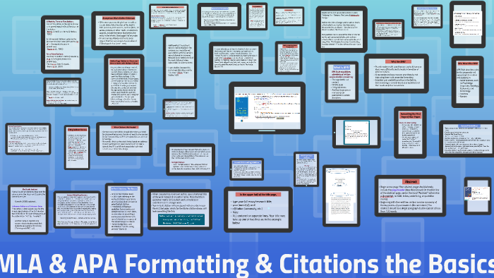 MLA & APA Formatting & Citations the Basics by Erica Sunday on Prezi