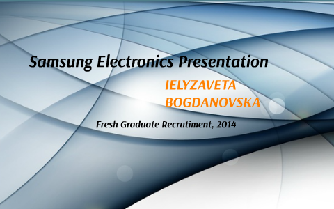 Samsung Electronics Presentation by on Prezi