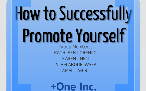 How to Successfully Promote Yourself by Kathleen Comm and Networking on ...