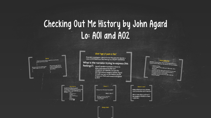 Checking Out Me History by John Agard by Ashley Witt on Prezi