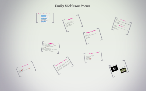 Emily Dickinson Poems by Hannah Salamon
