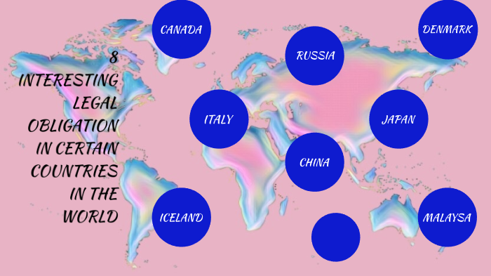8 INTERESTING LEGAL OBLIGATION IN CERTAIN COUNTRIES IN THE WORLD by ...