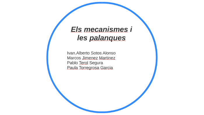 Els mecanismes i les palanques by ivan alberto sotos alonso on Prezi