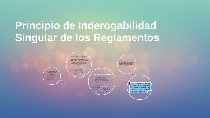 Principio de Inderogabilidad Singular de los Reglamentos by fiorella ...