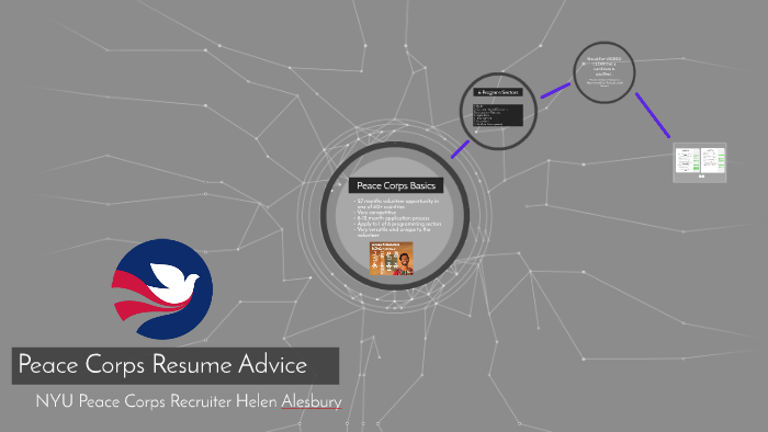 What makes a good Peace Corps resume? by Helen Alesbury on Prezi