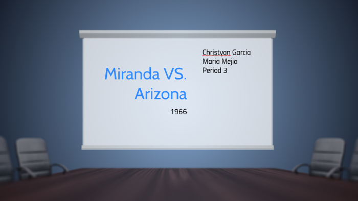 Miranda vs. Arizona (1966) by maria mejia on Prezi