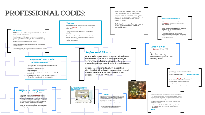 Prof Ethics 2019 Professional codes by Tick Zweck on Prezi