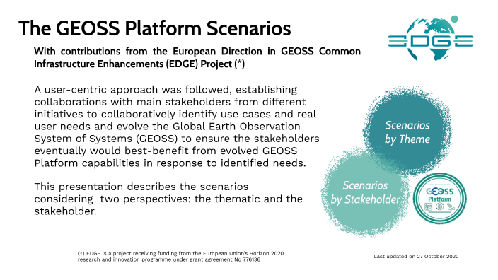 The GEOSS Platform Scenarios by GEOSS Portal on Prezi
