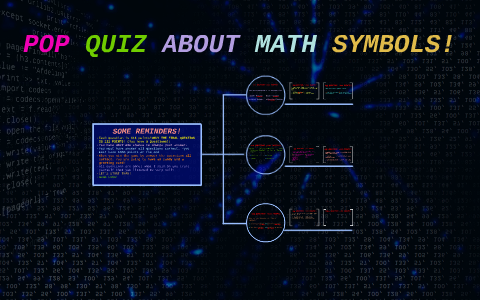 POP QUIZ ABOUT MATH SYMBOLS! by Sena Tuc on Prezi