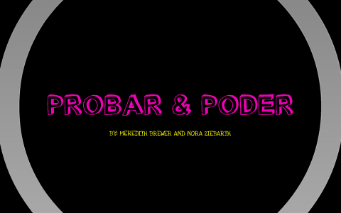 Stem Changing Verbs: Probar and Poder by Meredith Brewer on Prezi