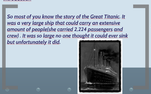 TiTanic by Anna Gronewold on Prezi