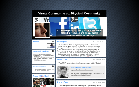 Virtual Community vs. Physical Community by Mackenzie Breeden on Prezi