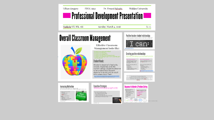 Professional Development Presentation by Chanel Gregory on Prezi