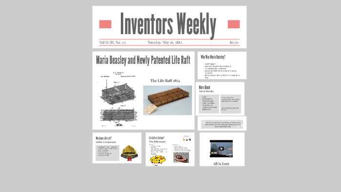 Maria Beasely and Newly Patented Life Raft! by Avery Faires on Prezi
