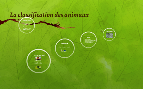 La classification des animaux by N M on Prezi