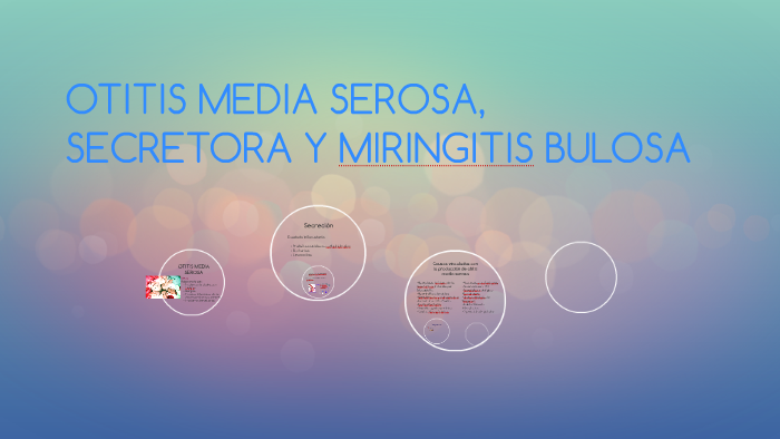 OTITIS MEDIA SEROSA, SECRETORA Y MIRINGITIS BULOSA by martha castrejon ...