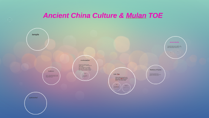 Ancient China Culture & Mulan TOE by skyy lee on Prezi