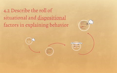 4.2 Describe the roll of situational and dispositional facto by ...