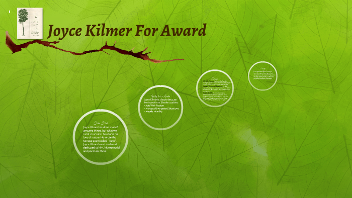 Joyce Kilmer For Award by ashton bush on Prezi