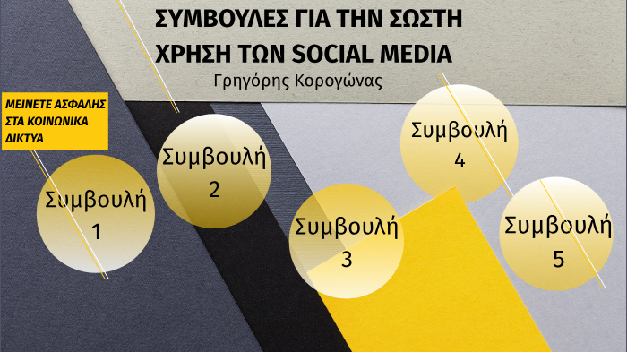 ΣΥΜΒΟΥΛΕΣ ΓΙΑ ΤΑ ΚΟΙΝΩΝΙΚΑ ΔΙΚΤΥΑ by Λύκειο Περιστερίου on Prezi