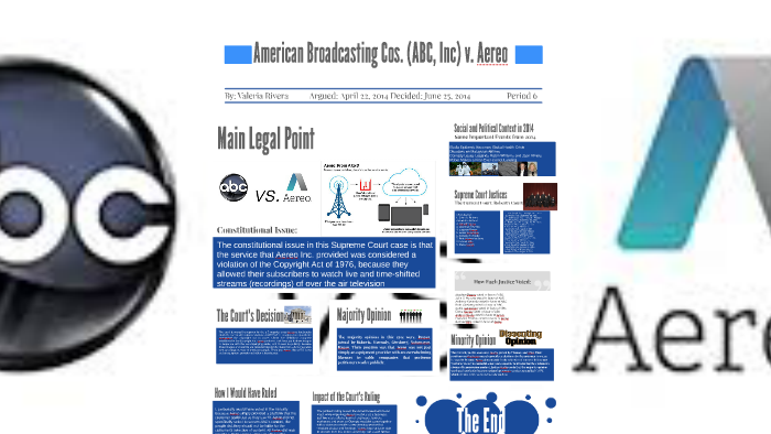 ABC v Aereo by Valeria Rivera on Prezi