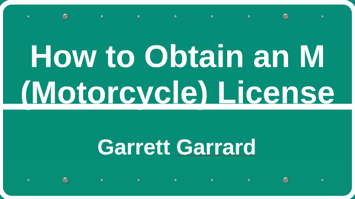 How to Obtain an M1 License by Garrett Garrard on Prezi