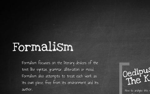 Formalism in Literature by on Prezi