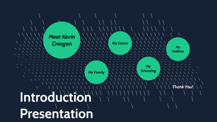 Introduction Speech by Kevin Creegan on Prezi