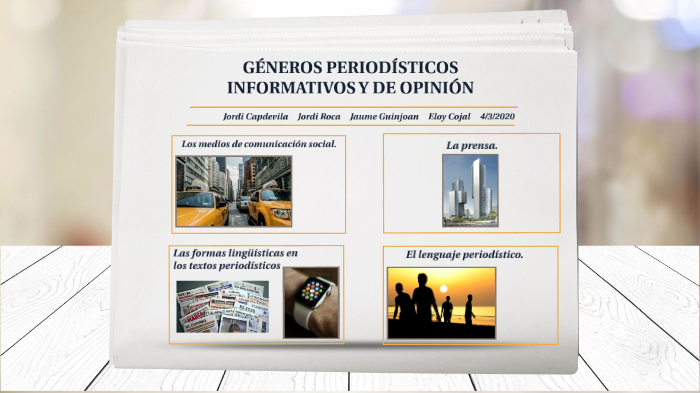 Géneros periodísticos informativos y de opinion by Eloy Cojal on Prezi