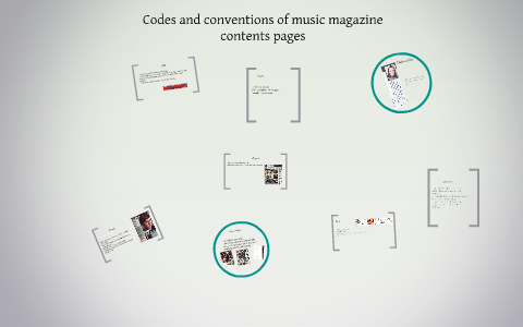Codes and conventions of music magazine contents pages by on Prezi
