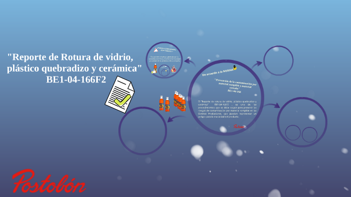 "Reporte de Rotura de vidrio, plastico quebradizo y ceramica by tatiana ...