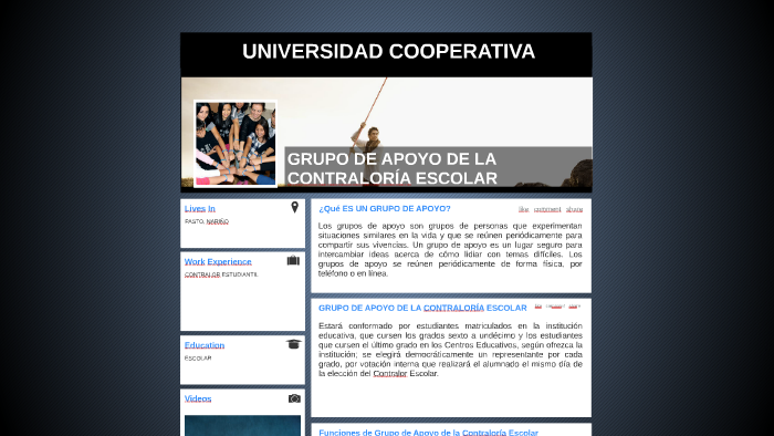 GRUPO DE APOYO DE LA CONTRALORÍA ESCOLAR by daniel villacres on Prezi
