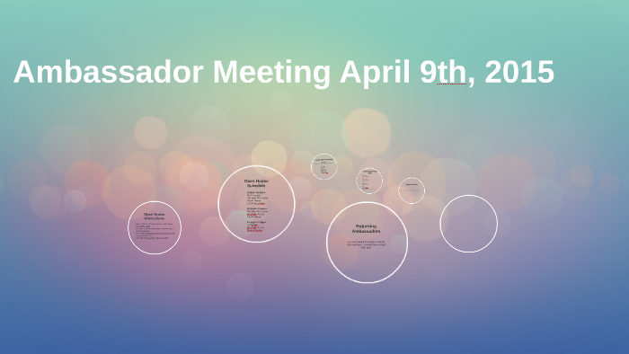 Ambassador Meeting April 9th, 2015 by Katie Allgood on Prezi