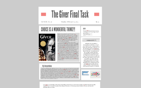 The Giver Final Task by Siobhan Avery on Prezi