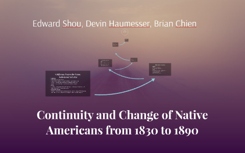 Continuity and Change of Native Americans from 1830 to 1890 by Edward ...